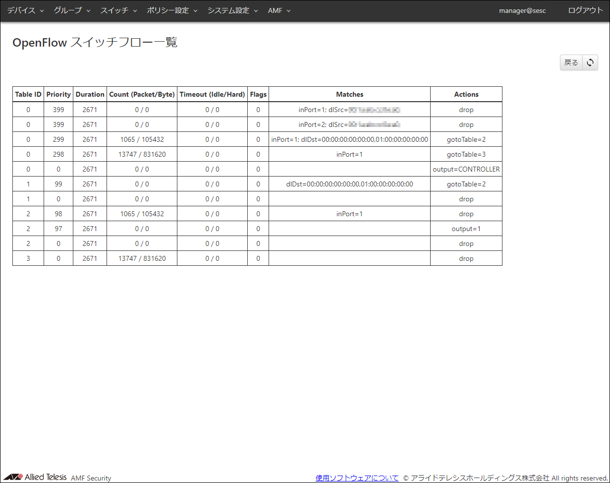 AMF Security（AT-VST-VRT版）リファレンスマニュアル 2.6.1: リファレンス編 / スイッチ