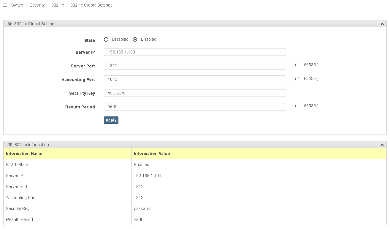 CentreCOM IS230シリーズ リファレンスマニュアル（Web GUI編）: リファレンス編 / Security