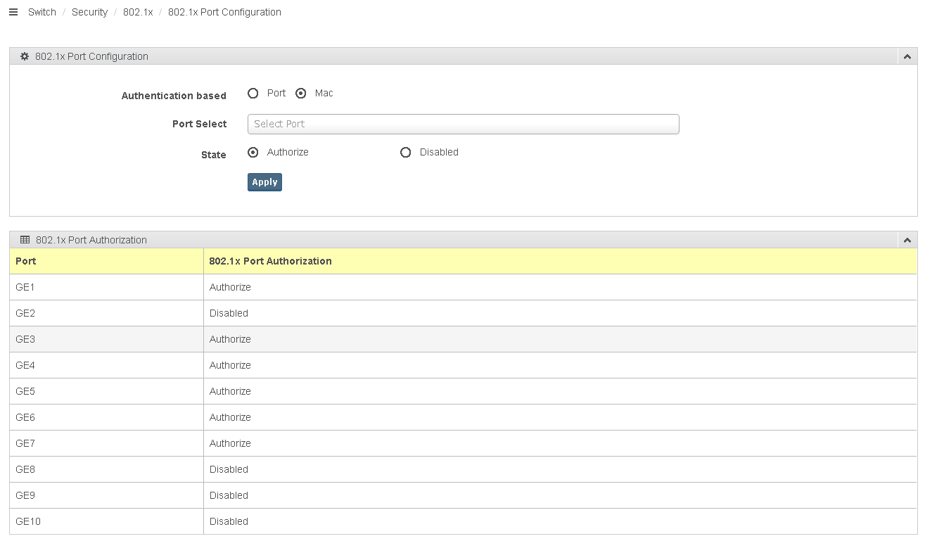 CentreCOM IS230シリーズ リファレンスマニュアル（Web GUI編）: リファレンス編 / Security