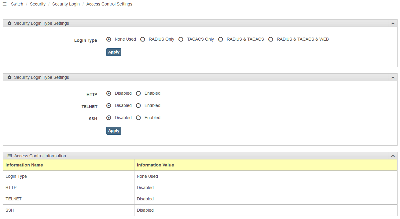 CentreCOM IS230シリーズ リファレンスマニュアル（Web GUI編）: リファレンス編 / Security