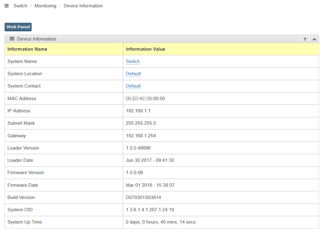 CentreCOM IS230シリーズ リファレンスマニュアル（Web GUI編）: リファレンス編 / Monitoring