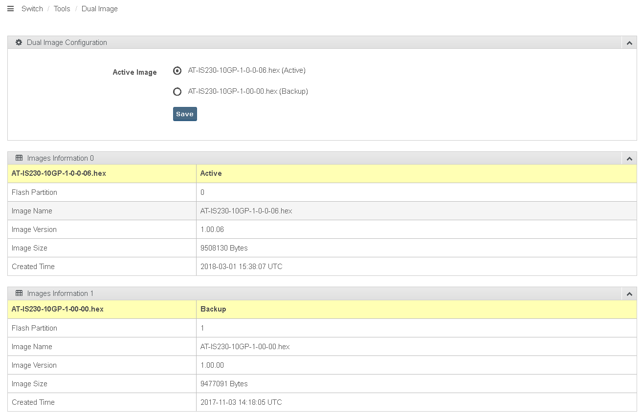 CentreCOM IS230シリーズ リファレンスマニュアル（Web GUI編）: リファレンス編 / Tools