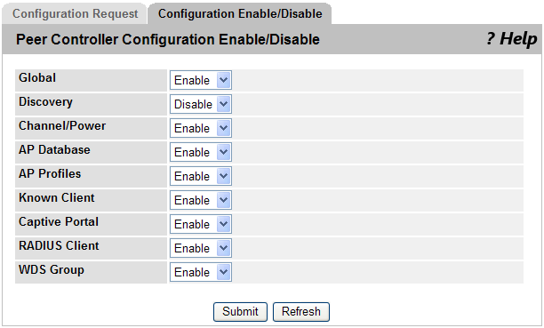 AT-UWC リファレンスマニュアル: WLAN > Advanced Configuration > Peer Controller