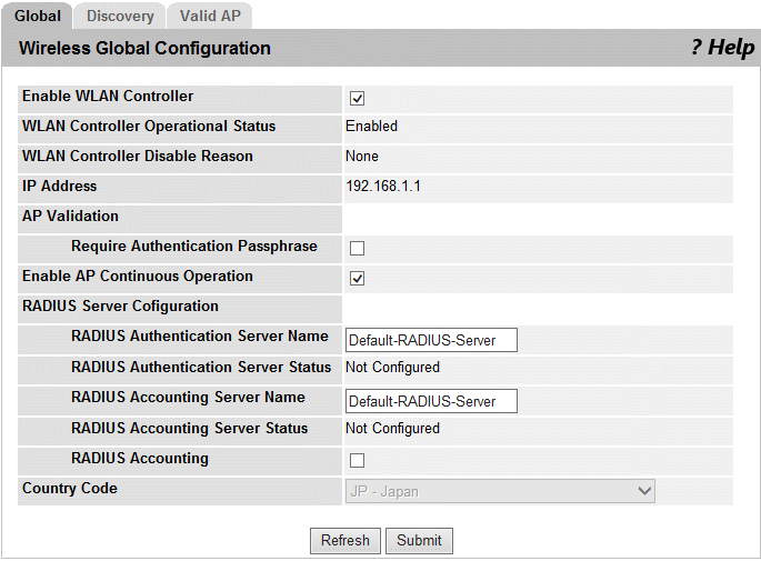 AT-UWC リファレンスマニュアル: WLAN > Basic Setup