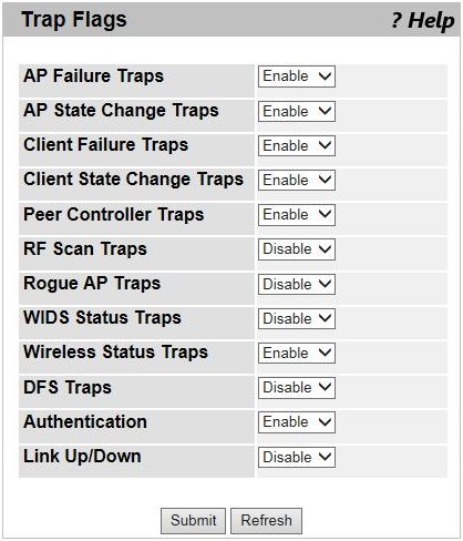 AT-UWC リファレンスマニュアル: System > Trap Manager > Trap Flags